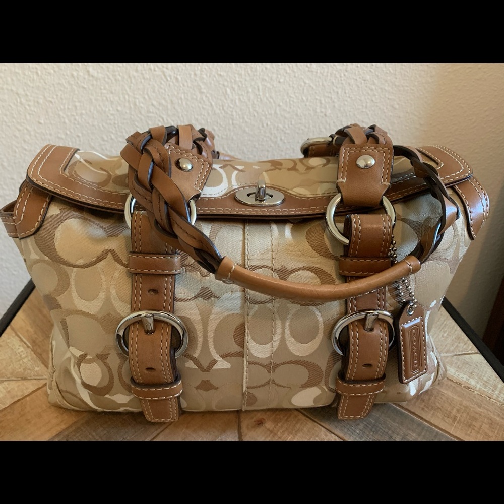 Coach Chelsea Optic Signature Satchel Bag - Gem